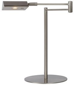 Lucide 19665/09/12 stolní LED lampa Nuvola saténový chrom, 9W, 3000K, 38cm