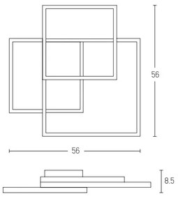 Zambelis 2023 - LED Stmívatelný přisazený lustr LED/42W/230V černá