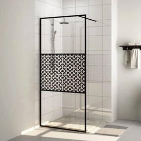 Zástěna do průchozí sprchy čiré ESG sklo 100 x 195 cm černá - Default Title
