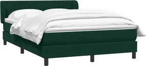 Box spring postel s matrací tmavě zelená 160x220 cm samet 3317742