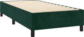 Box spring postel s matrací tmavě zelená 80 x 200 cm samet 3138052