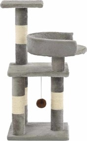 Škrabadlo pro kočky se sisalovými sloupky 65 cm šedé 170607