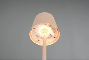 Krémová LED stolní lampa s kovovým stínidlem (výška 21 cm) Diaz – Reality