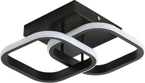 Toolight Toolight, LED stropní svítidlo 23x23cm, 22W, 3000K, LHJ074-C, černá matná, OSW-50034