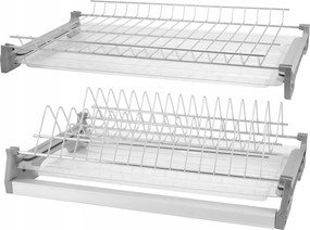 Dvouúrovňová Nastavitelná Odkapávačka Rejs S Chromovým Efektem Pro Zabudování Skříně 70 CM