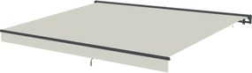Elektrická markýza s LED osvětlením BestBerg BBSU-EL395BG / 395 x 300 cm / béžová