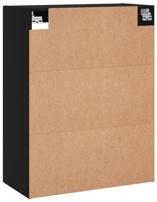 Nástěnné skříňky 2 ks černé kompozitní dřevo,  3197922