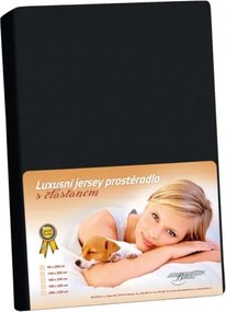 Bellatex Jersey LUX 180x200 cm Černá