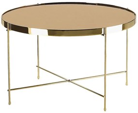 Konferenční stolek  zlatý LUCEA Beliani