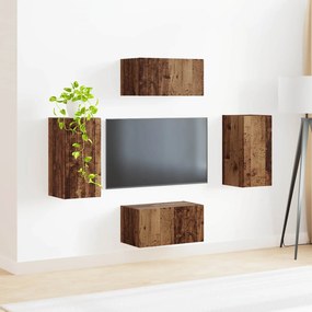 Sestava TV skříněk 4 ks Staré dřevo Kompozitní dřevo 3409157