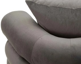 Designová pohovka Harmony 133 cm šedá / stříbrná