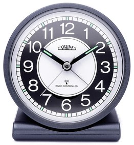 PRIM Rádiem řízený budík s plynulým chodem PRIM Alarm Gentleman - šedočerný - II. jakost C01P.3798.9290.A