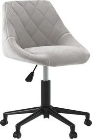 vidaXL Otočná jídelní židle samet [3089032] Barva: světle šedá