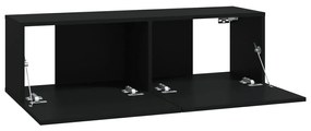 6dílný set TV skříněk černý kompozitní dřevo - Default Title
