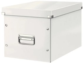 Bílý kartonový úložný box s víkem 32x36x31 cm Click&amp;Store – Leitz