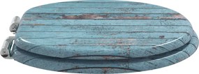 Toaletní sedátko s tlumeným zavíráním 2 ks Modrá 44 x 38 cm 3414537
