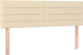 Box spring postel s matrací krémová 140x200 cm textil 3140142