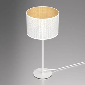 Stolní lampa LOFT SHADE 1xE27/60W/230V pr. 25 cm bílá/zlatá