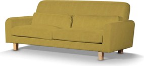 Potah na pohovku IKEA Nikkala krátký barva žlutá látka pletený vzor