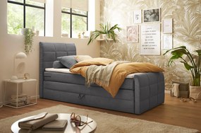 XXXLutz POSTEL BOXSPRING, 120/200 cm, tmavě šedá MID.YOU - Postele s úložným prostorem - 002220045108