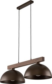 TK Lighting Hnědý závěsný lustr Oslo pro žárovku 2x E27 TK4507
