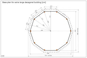 Dřevěný altán desetistranný Wagner Pavilon LUX 4,7x4,5m