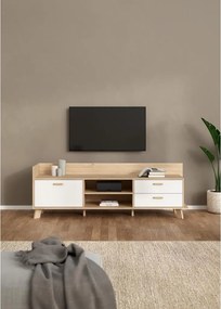 TV stolek Iker, hikora jackson / bílá