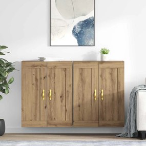 Nástěnná skříň 2 ks Artisanový dub 69,5 x 34 x 90 cm 3402690