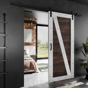 Posuvné dveře LOFT ADIO 4 bílý+ tmavý jasan 100
