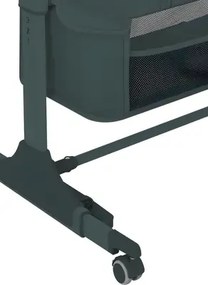 LIONELO Postýlka Jodie 3v1 Green Graphite / Přístavná postýlka i koléb