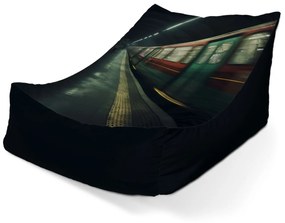 Sablio Sedací vak Lounge Metro v tmavé stanici - 120 x 100 x 80 cm