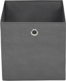 Úložné boxy 4 ks netkaná textilie 28 x 28 x 28 cm šedé 325191