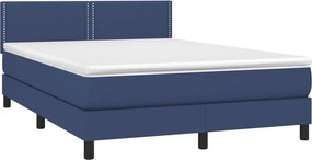 Box spring postel s matrací modrá 140x200 cm textil 3139983