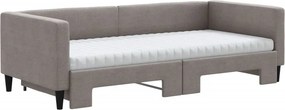 Válenda s přistýlkou a matracemi taupe 90 x 200 cm textil 3196599