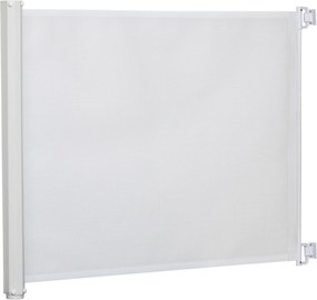 Schodišťová branka PawHut výsuvná bezpečnostní branka do dveří bezpečnostní přepážka PVC bílá 115x82,5 cm pro děti a domácí zvířata | Aosom.de