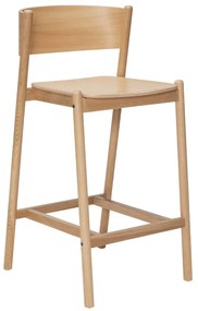 DNYMARIANNE -25% Dubová barová židle Hübsch Oblique 103 cm