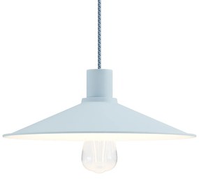 creative cables Závěsná lampa s textilním kabelem a pastelovým stínidlem swing Barva: Světle modrá
