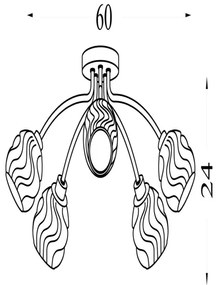 Searchlight 11525-5SN - Přisazený lustr ASTRAL 5xG9/33W/230V matný chrom