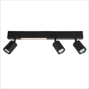 Stropní svítidlo Magnet, 3x černé kovové stínítko + 1x LED 5W, b