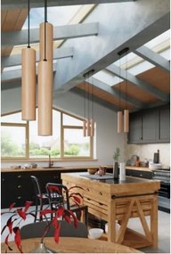 Závěsné svítidlo SOLLUX Lino 3 GU10 3x40W bez zdroje přírodní dřevo SL.0638
