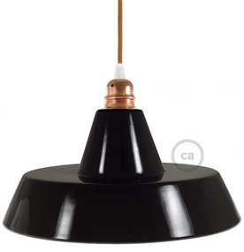 creative cables Industriální keramické stínidlo pro závěsné lampy Barva komponentu: Černá-Měď