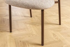 Designová jídelní židle Harding taupe béžová / hnědá