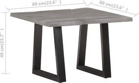 Konferenční stolek s živou hranou 60x60x40 cm masivní akácie 321045
