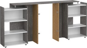 FALCO Čelo postele Simplicity 135 beton/bílý lesk