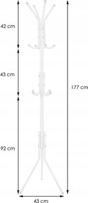 Stojanový věšák SPRINGOS HA2001 bílý