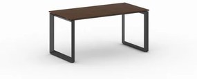 Kancelářský stůl PRIMO INSPIRE, černá podnož, 1600 x 800 mm, ořech