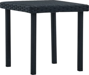 vidaXL Zahradní čajový stolek 40 x 40 x 40 cm polyratan [48560] Barva: Černá