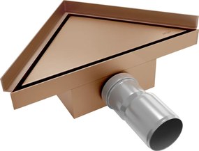 Mexen Flat-T, bodová podlahová vpusť 20 cm, měděná matná, 1C10320