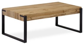 Konferenční stolek 110x60x42 cm, deska MDF dekor divoký dub tloušťka 10 cm, kov AHG-250 OAK