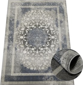 BE Koberec Deluxe 9091 NAVY - tmavě modrý obdélníkový Rozměr: 60x100 cm